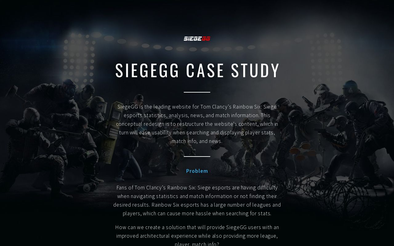 SiegeGG Conceptual Redesign